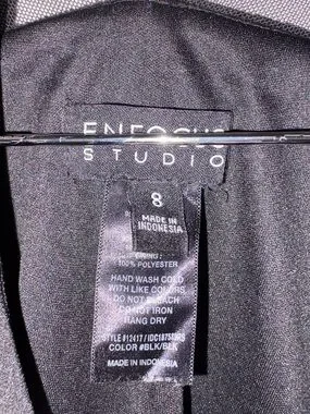 Enfocus Studio | Dresses | Enfocus Studio Black Midi Dress With Sheer ...